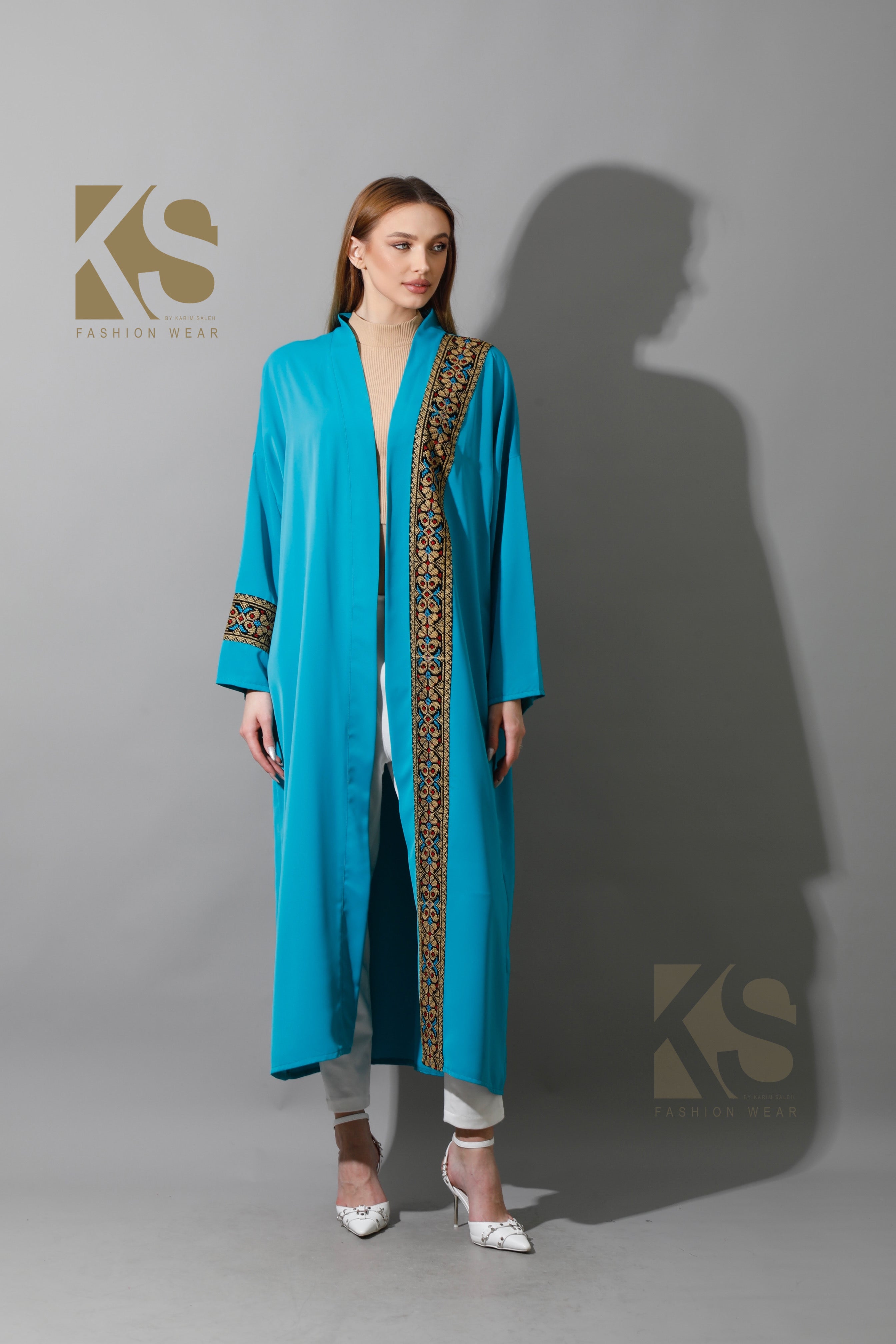 Long CBH Kaftan - Turquoise – KOMA
